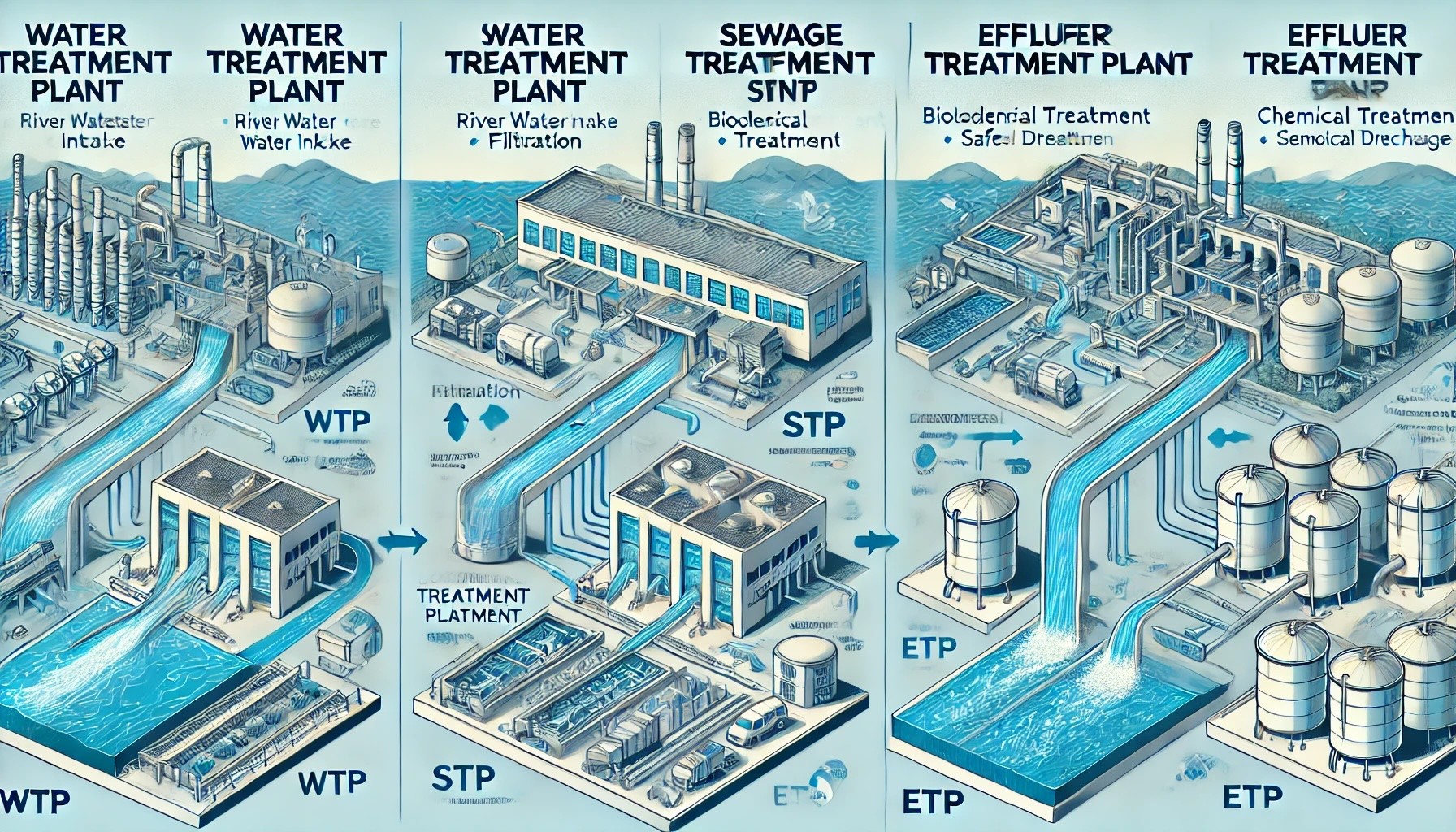 水处理，ETP、STP 和 WTP各是什么，以及他们之间的区别 – 梦南圆